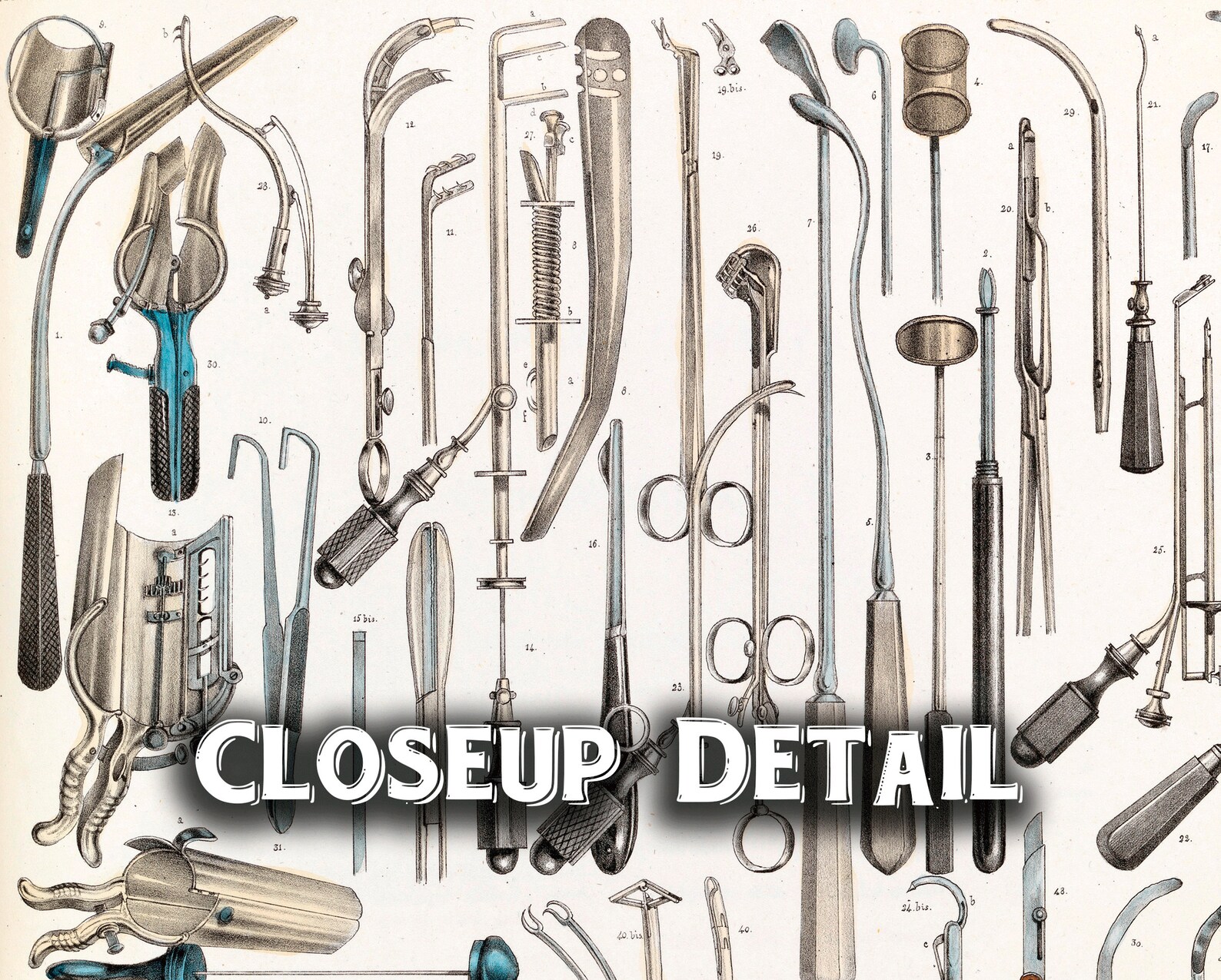 Surgical Instrument Chart Images / Vintage Medical / Digital | Etsy