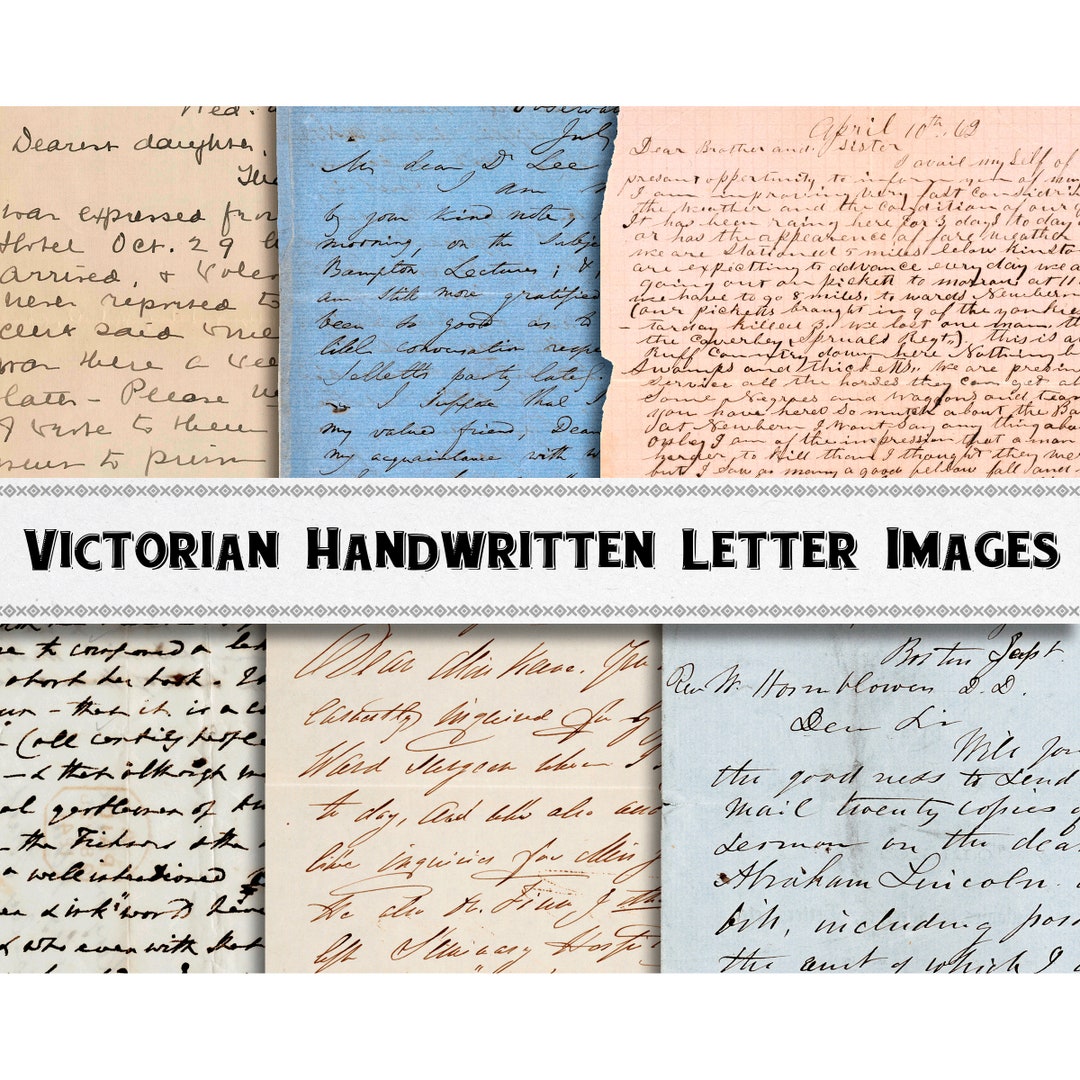 Victorian Handwritten Letter Images / Digital Download / Commercial Use ...