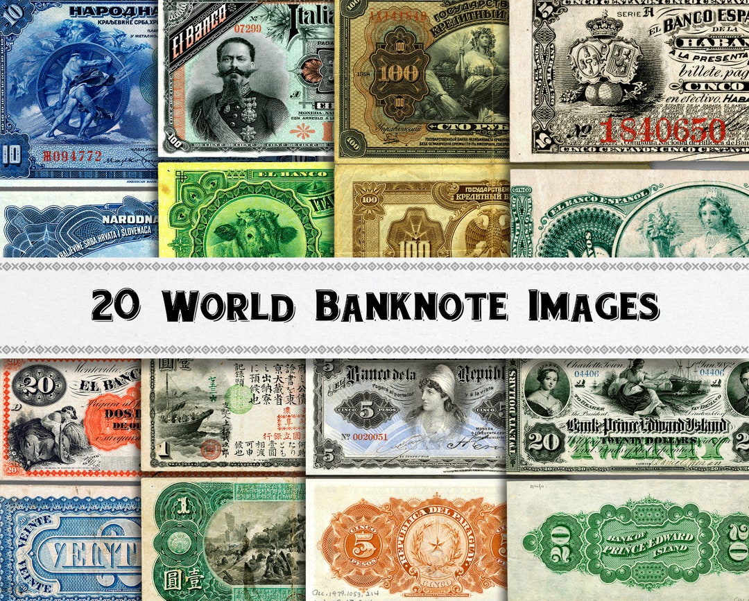 World Money Currency Banknote Images / Digital Download / - Etsy