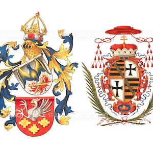 Medieval Heraldry Coat of Arms Set 2: Illuminated Manuscript Clipart ...