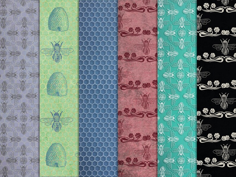 Bee Themed Wallpapers / Graphic Backgrounds / Commercial Use | Etsy