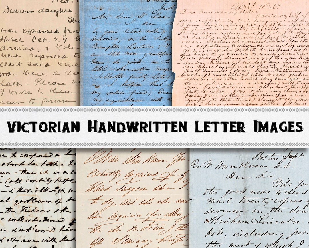 Victorian Handwritten Letter Images / Digital Download / - Etsy