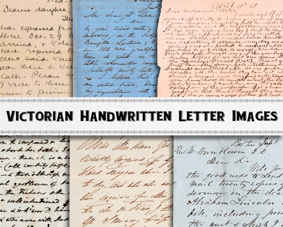 Victorian Handwritten Letter Images / Digital Download / | Etsy