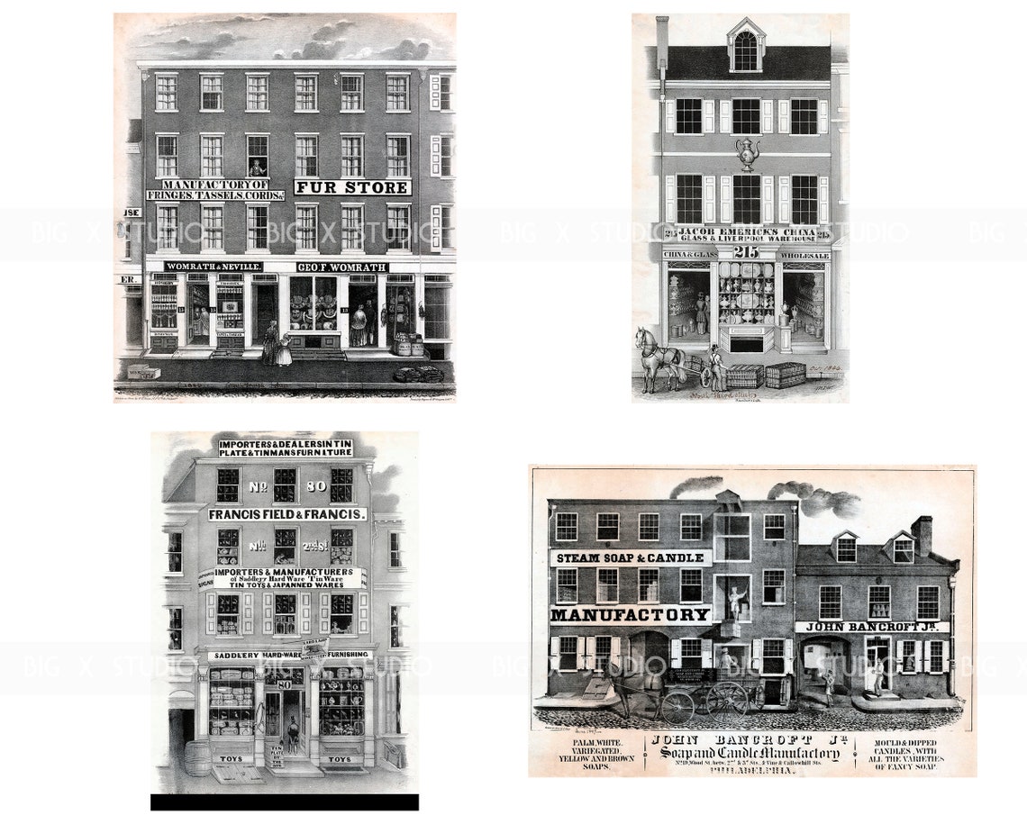 Vintage Victorian Storefront Illustration Images / Digital - Etsy