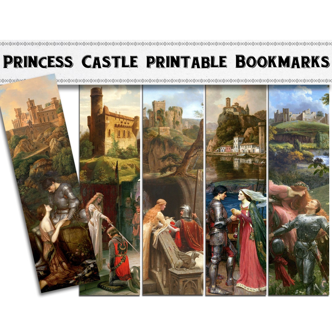 Knight Princess Castle Printable Bookmarks / Digital Download ...