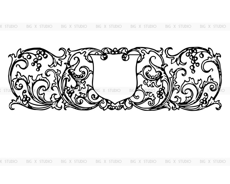 Vintage Vine Leaf SVG Border Frames / Digital Download / - Etsy
