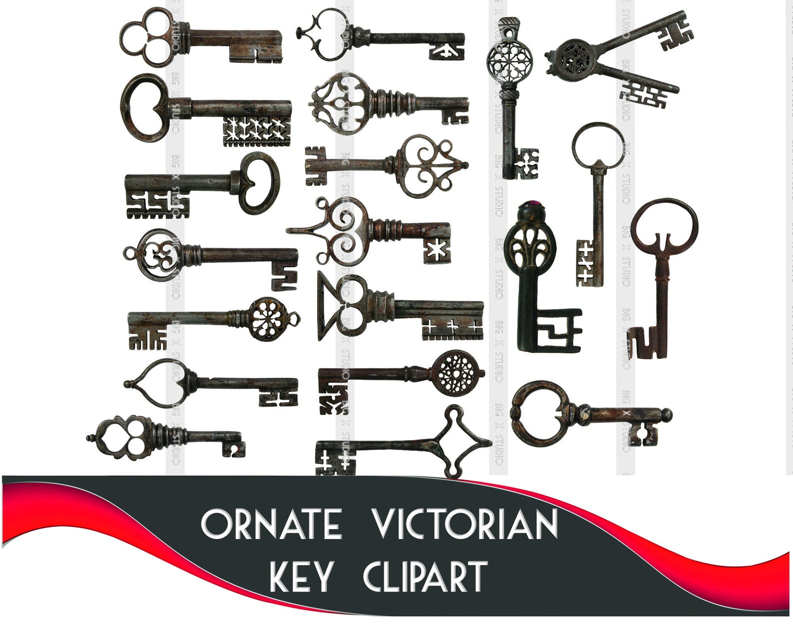 Ornate Antique Key Images / Victorian Keys/ Steampunk Keys / | Etsy