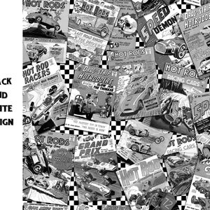 Vintage Racing Car Comic Seamless Digital Paper / Scrapbook Wallpapers ...