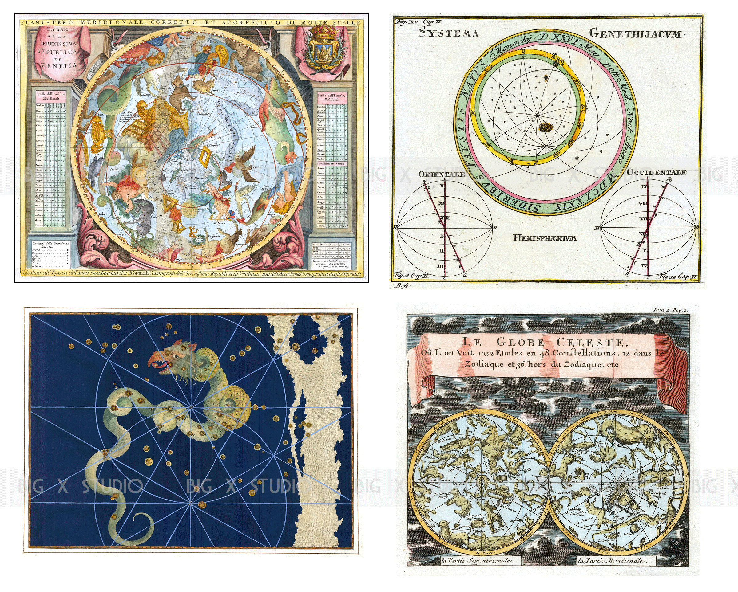 Astrological Star Chart Images Set 4 / Medieval Renaissance | Etsy