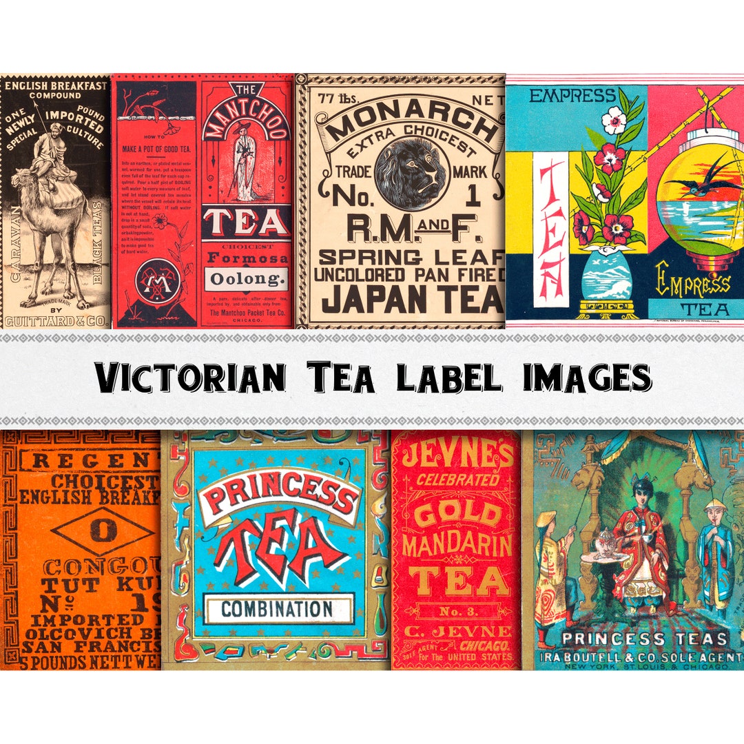Vintage Tea Labels / Victorian Ephemera / Commercial Use / Digital ...