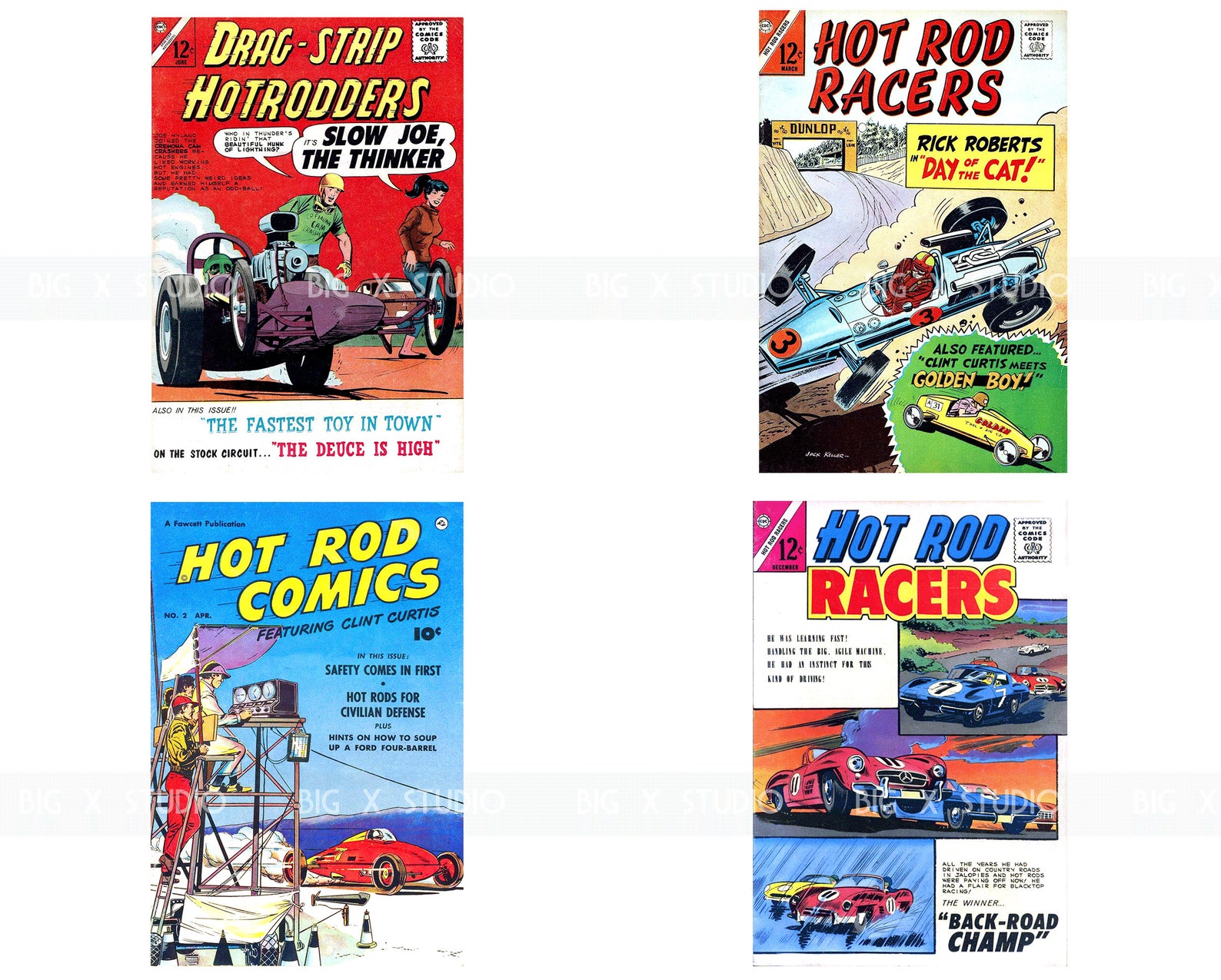 Vintage Racing Car Comic Cover Images / Digital Download / Commercial ...