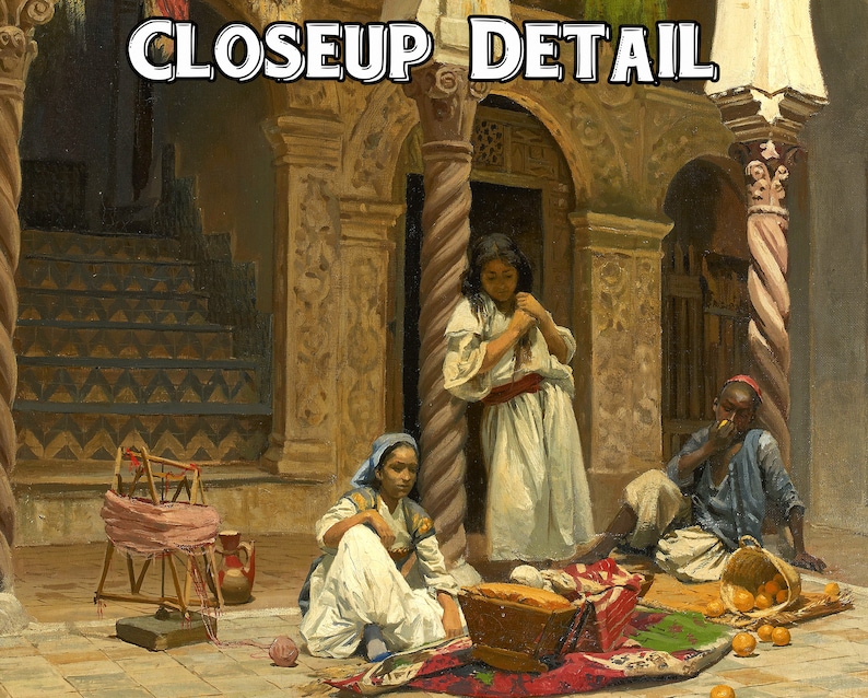 Vintage Middle Eastern Desert Landscape Painting Images / - Etsy