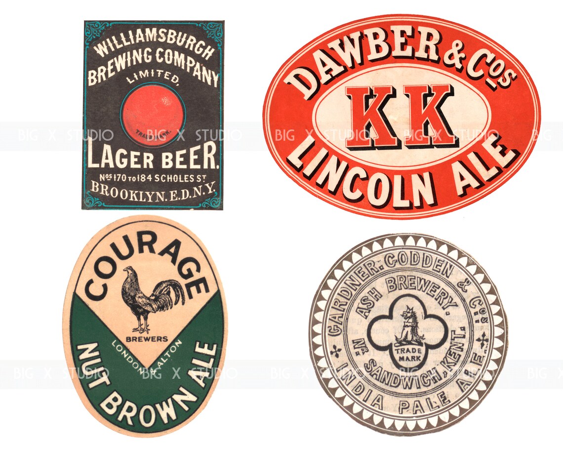 Vintage Beer Label PNG Images / Digital Download / Commercial - Etsy
