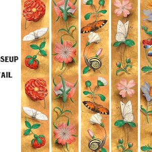 Medieval Floral Gold Leaf Borders: Illuminated Manuscript Clipart ...
