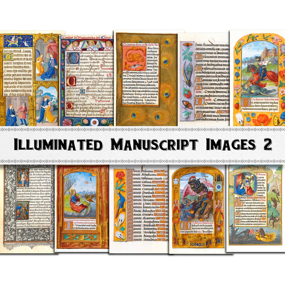 Medieval Illuminated Manuscript Images Set 2, Digital Download ...