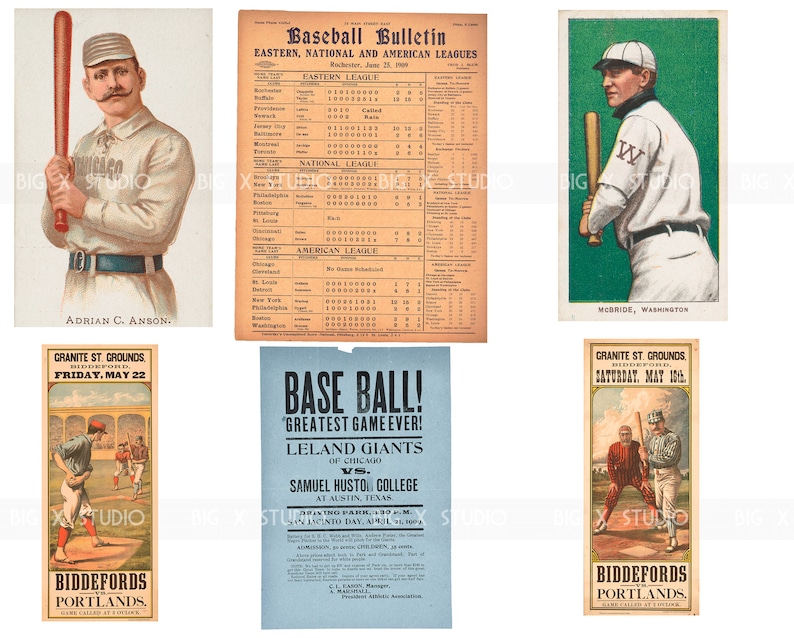 Vintage Baseball Image Collection / Digital Download / - Etsy