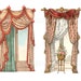 Victorian Window Drapes Illustration Images / Digital Download ...