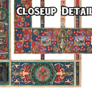 Two Column Medieval Illuminated Manuscript Frame PNG Images, Digital ...