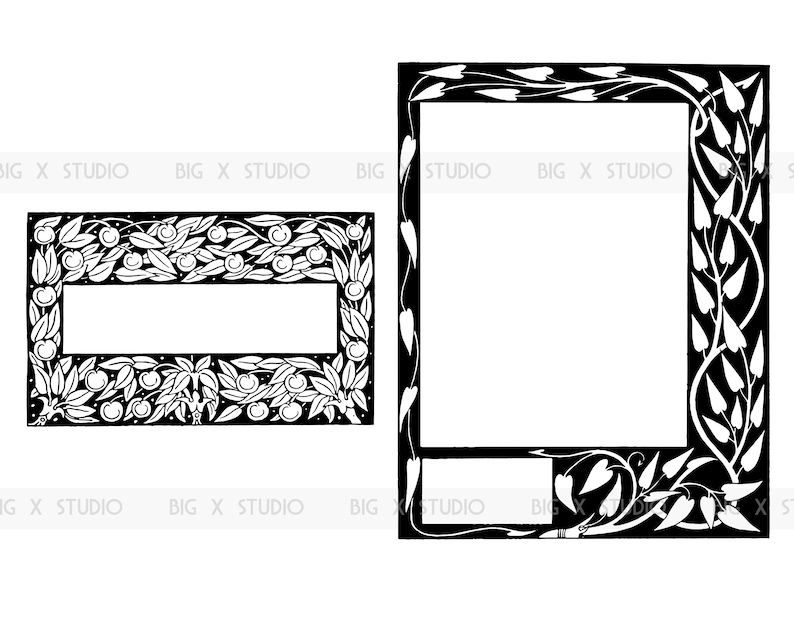 Celtic Knot Frame Border Illustrations: Art Nouveau SVG PNG Images ...