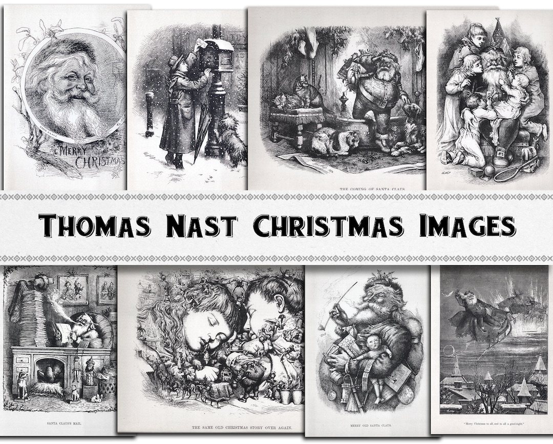 Vintage Thomas Nast Santa Claus Illustrations / Digital - Etsy