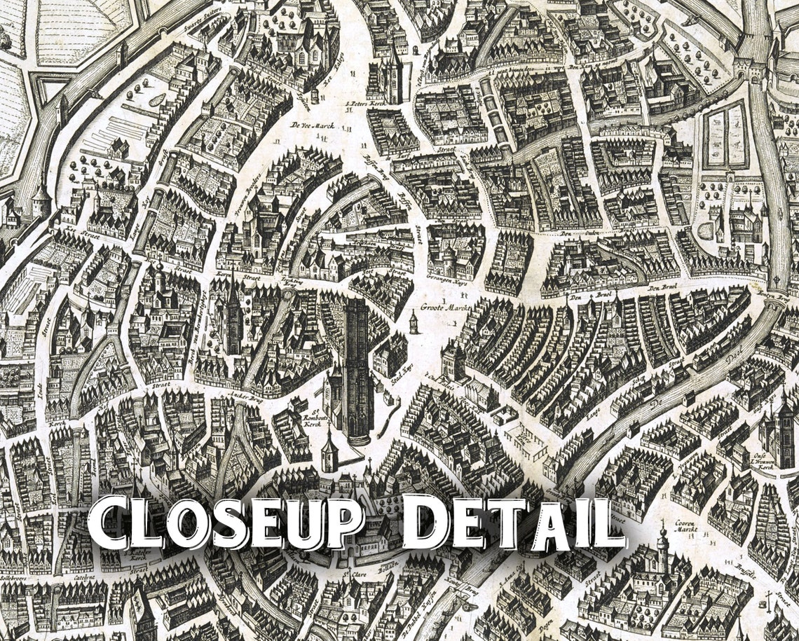 Medieval Walled City Map Images / Digital Download / | Etsy