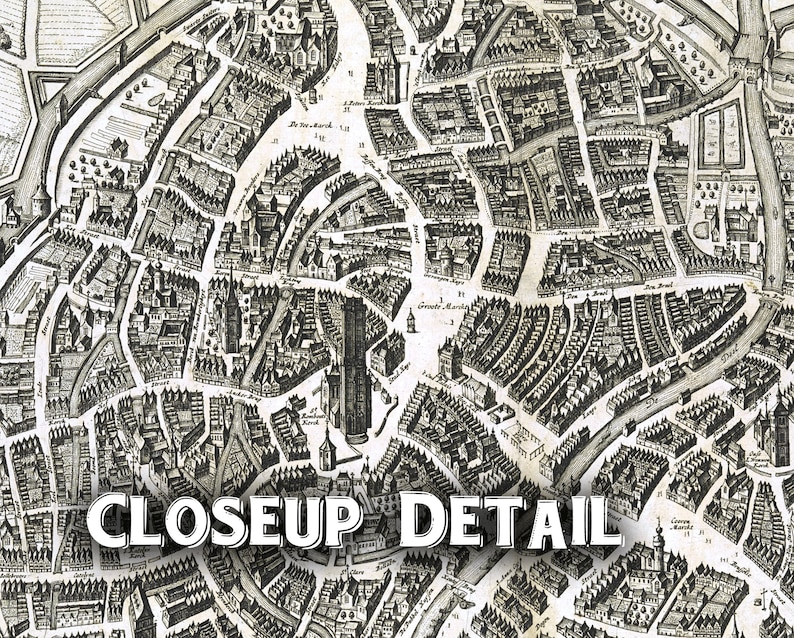 Medieval Walled City Map Images / Digital Download / | Etsy