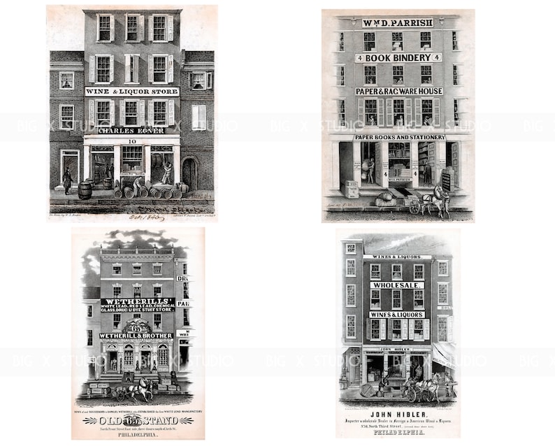 Vintage Victorian Storefront Illustration Images / Digital - Etsy
