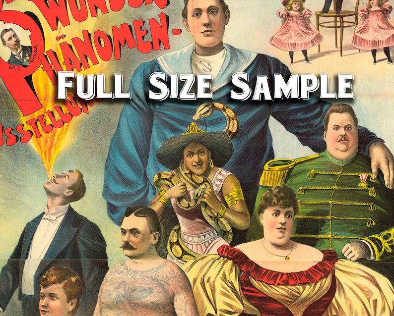 Circus Sideshow Poster Images / Digital Download / Commercial - Etsy