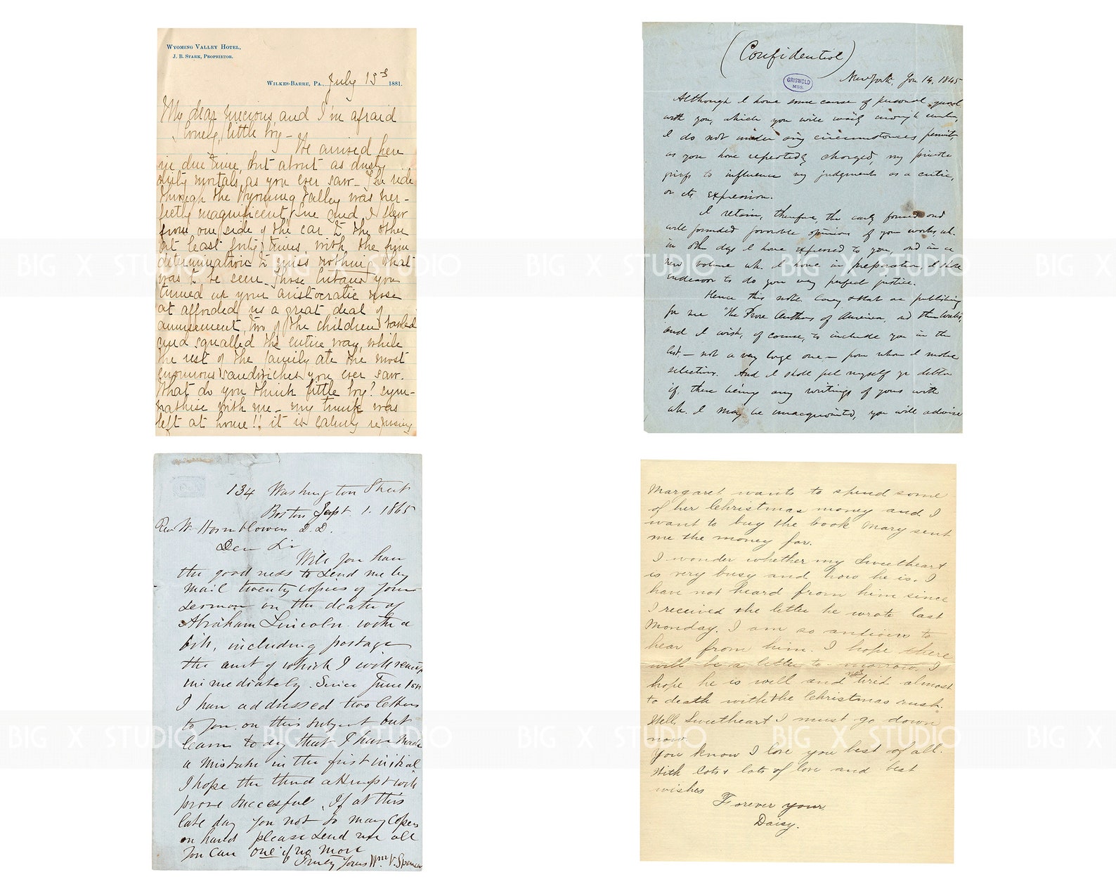 Victorian Handwritten Letter Images / Digital Download / Commercial Use ...