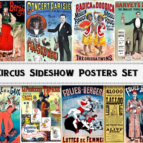 Circus Sideshow Poster Images / Digital Download / Commercial - Etsy