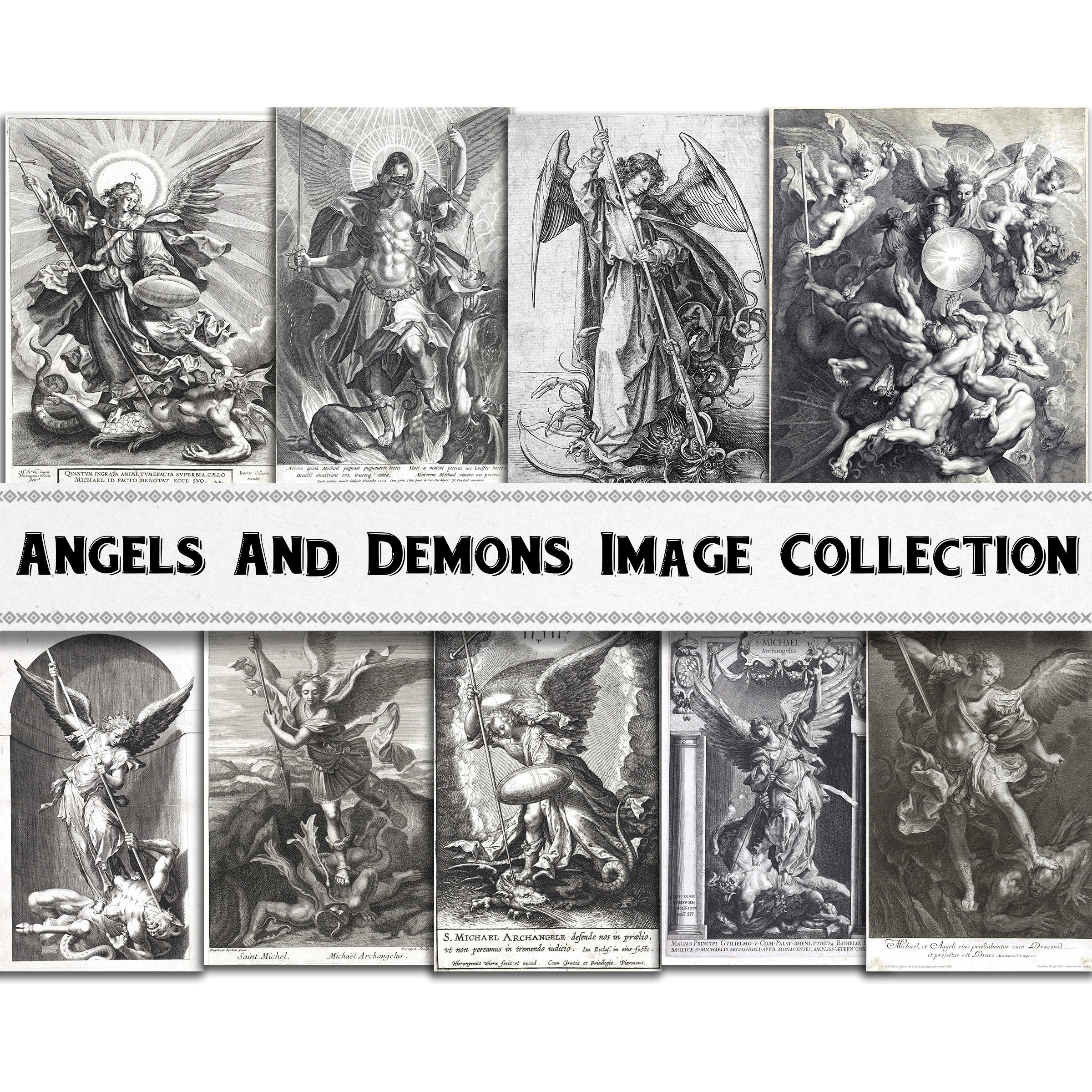 Drawings Of Angels Vs Demons