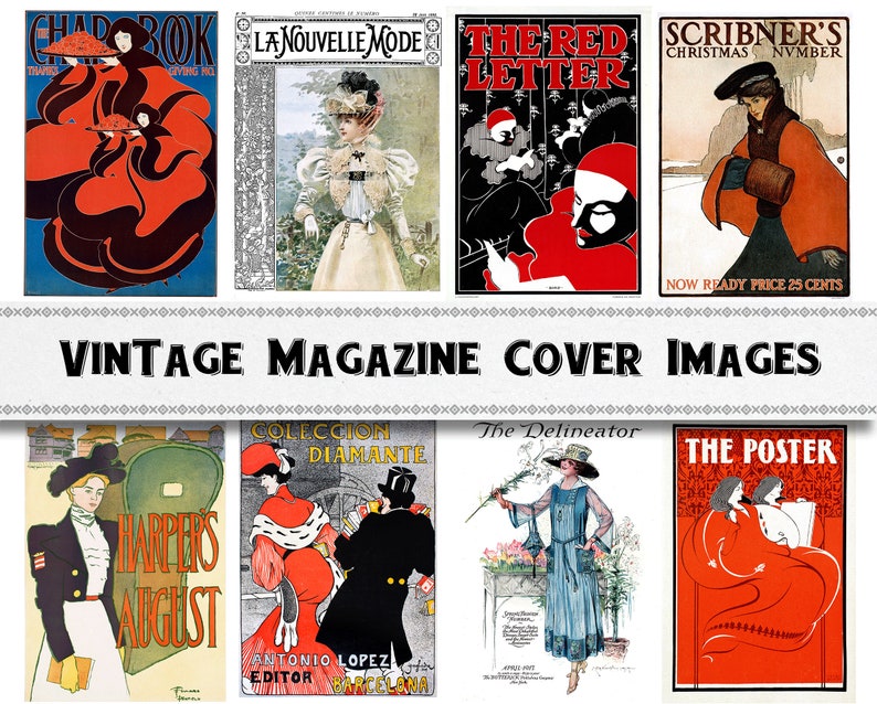 Vintage Magazine Cover Images / Digital Download / Commercial - Etsy