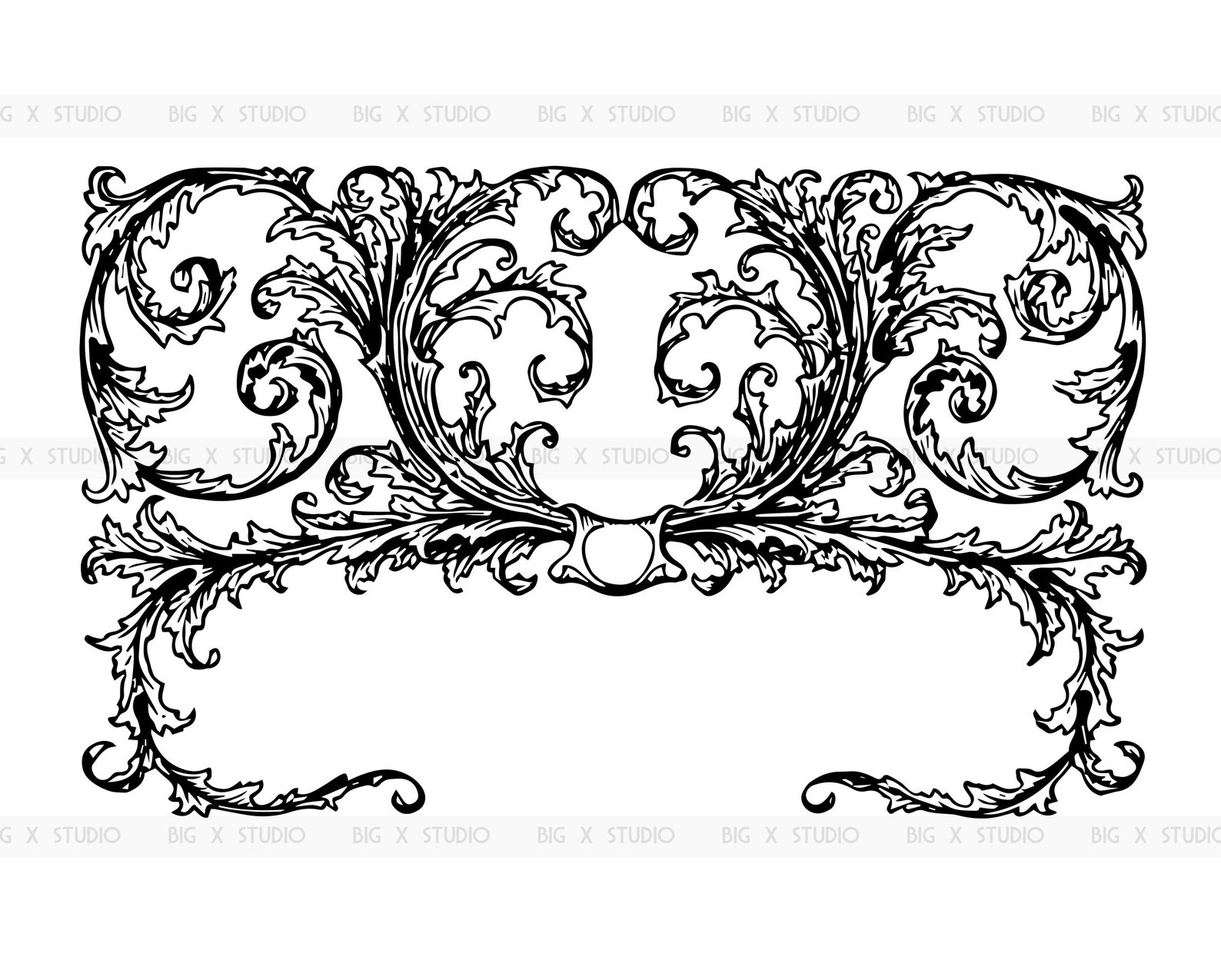 Vintage Vine Leaf SVG Border Frames / Digital Download / - Etsy