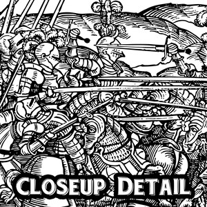 Medieval Knight Battle Images, Digital Download, Illuminated Manuscript ...