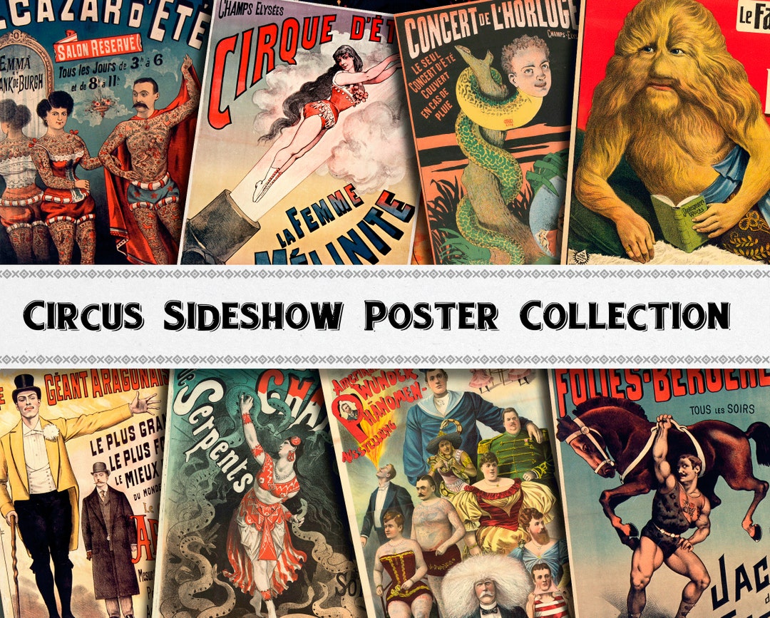 Circus Sideshow Poster Images / Digital Download / Commercial Use ...