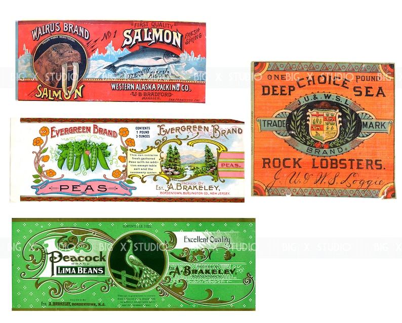 Vintage Food Label Images / Digital Download / Commercial Use - Etsy