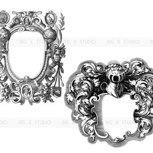 Medieval Cartouche Frame Border Images / Digital Download / Commercial ...