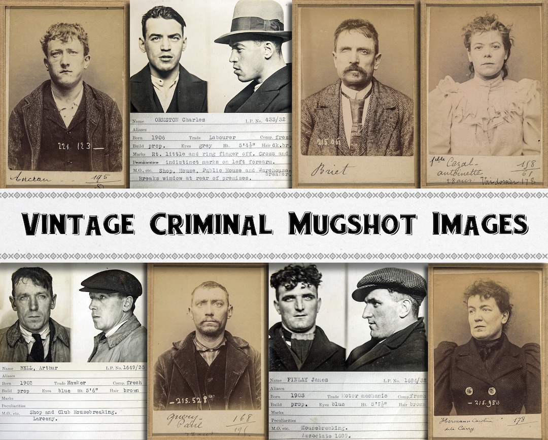Vintage Criminal Mugshot Photographs / Digital Download / - Etsy