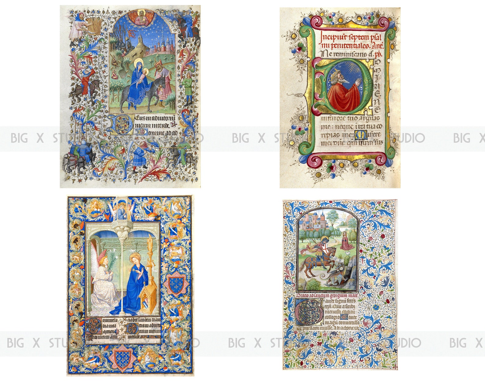 Medieval Illuminated Manuscript Images Set 3 Digital | Etsy