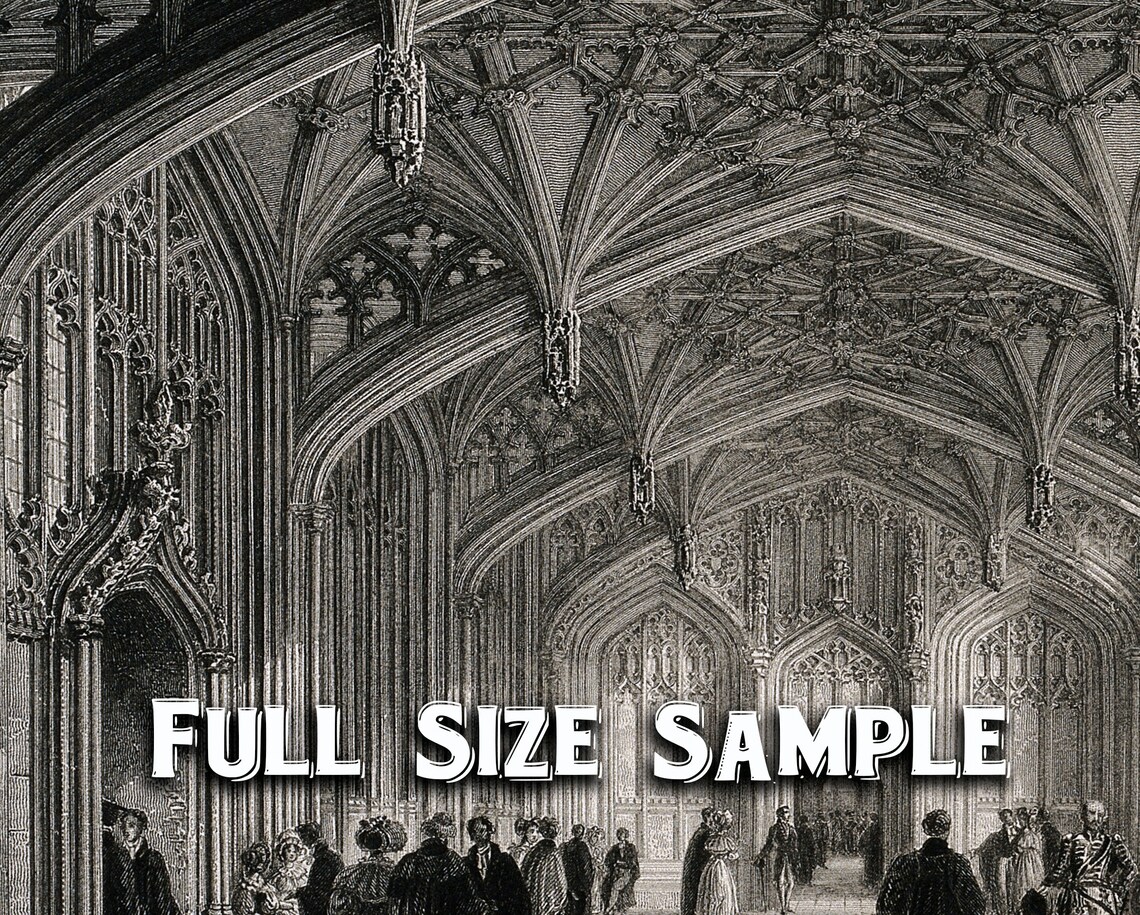 Gothic Architecture Engraving Images / Digital Download / | Etsy