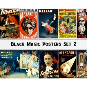 Black Magic Poster Images Set 2 / Digital Download / Commercial Use ...