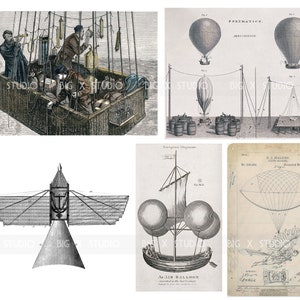 Flying Machine Balloon Images / Digital Download / Commercial Use ...