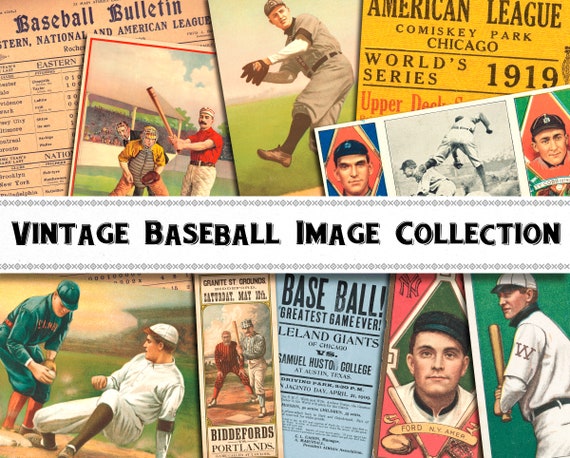 Vintage Baseball Image Collection / Digital Download / - Etsy