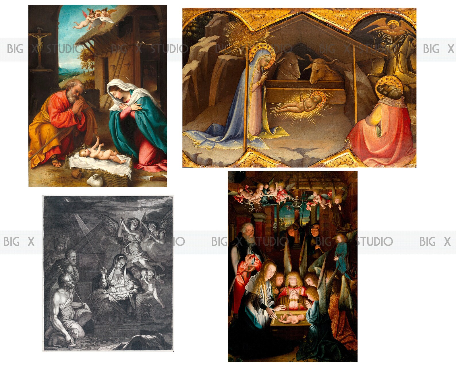 Nativity Painting Images / Christmas Art / Digital Download ...