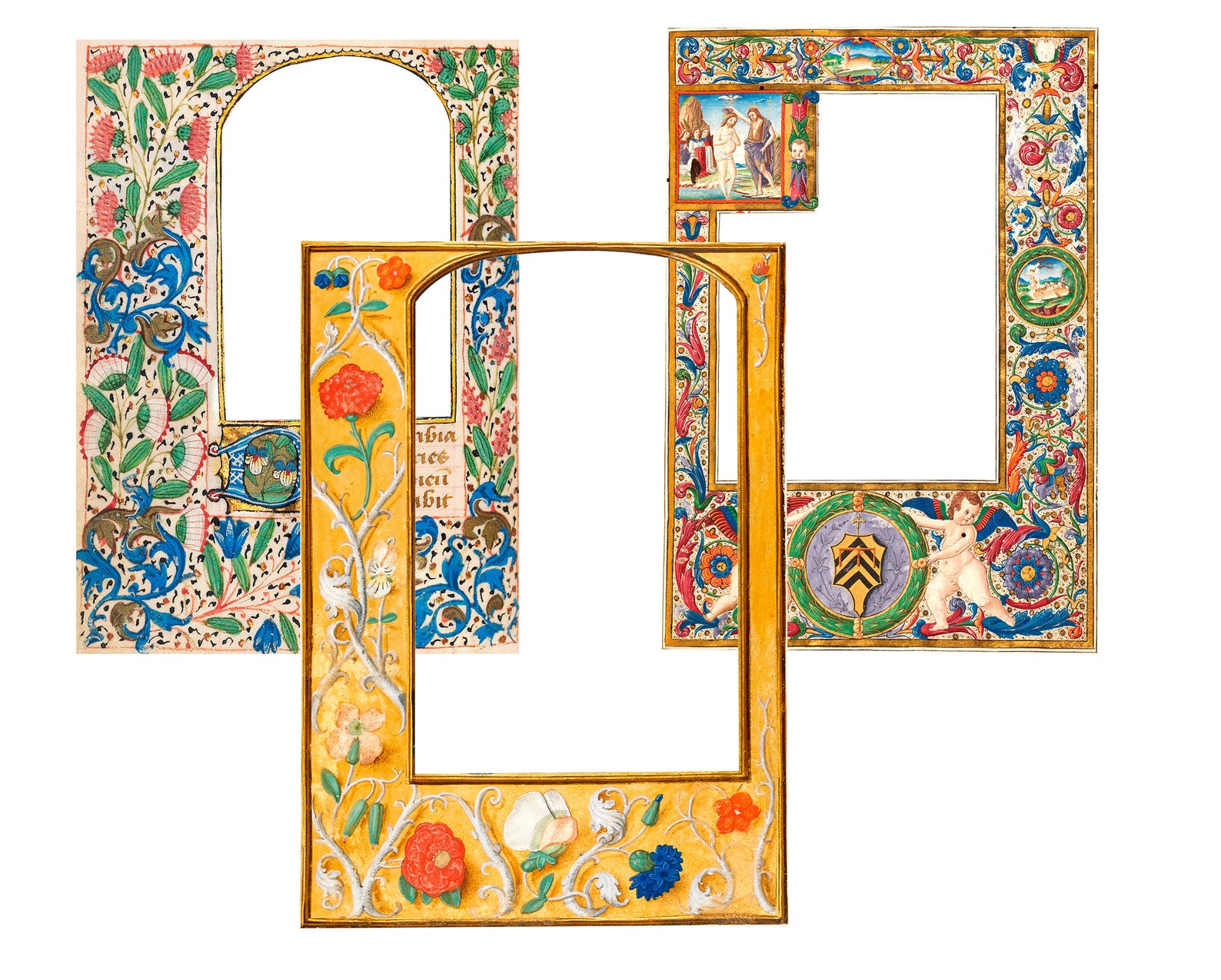 Medieval Illuminated Manuscript Frame PNG Images Set 2 | Etsy