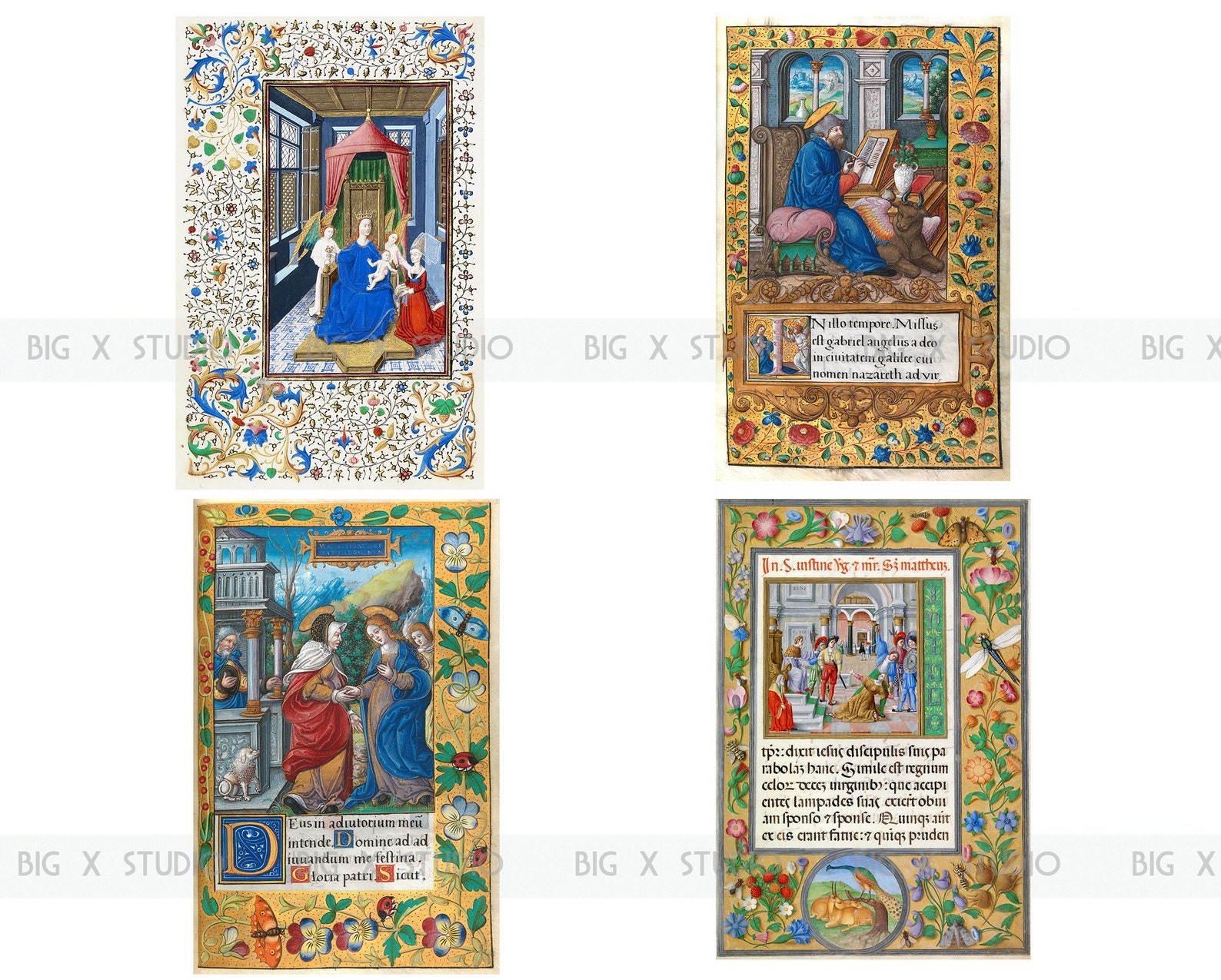 Medieval Illuminated Manuscript Images Set 3, Digital Download ...