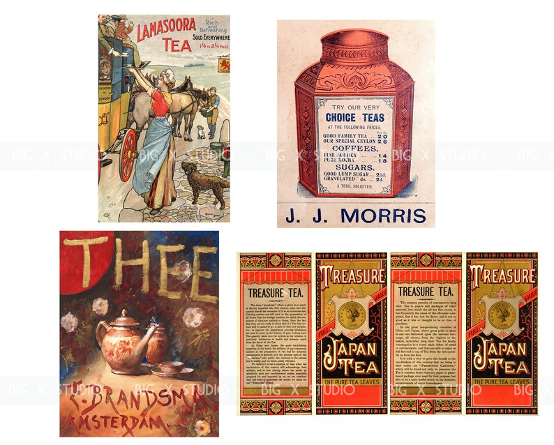 Vintage Tea Advertising Images / Victorian Ephemera / - Etsy
