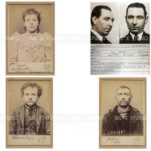 Vintage Criminal Mugshot Photographs / Digital Download / Commercial ...