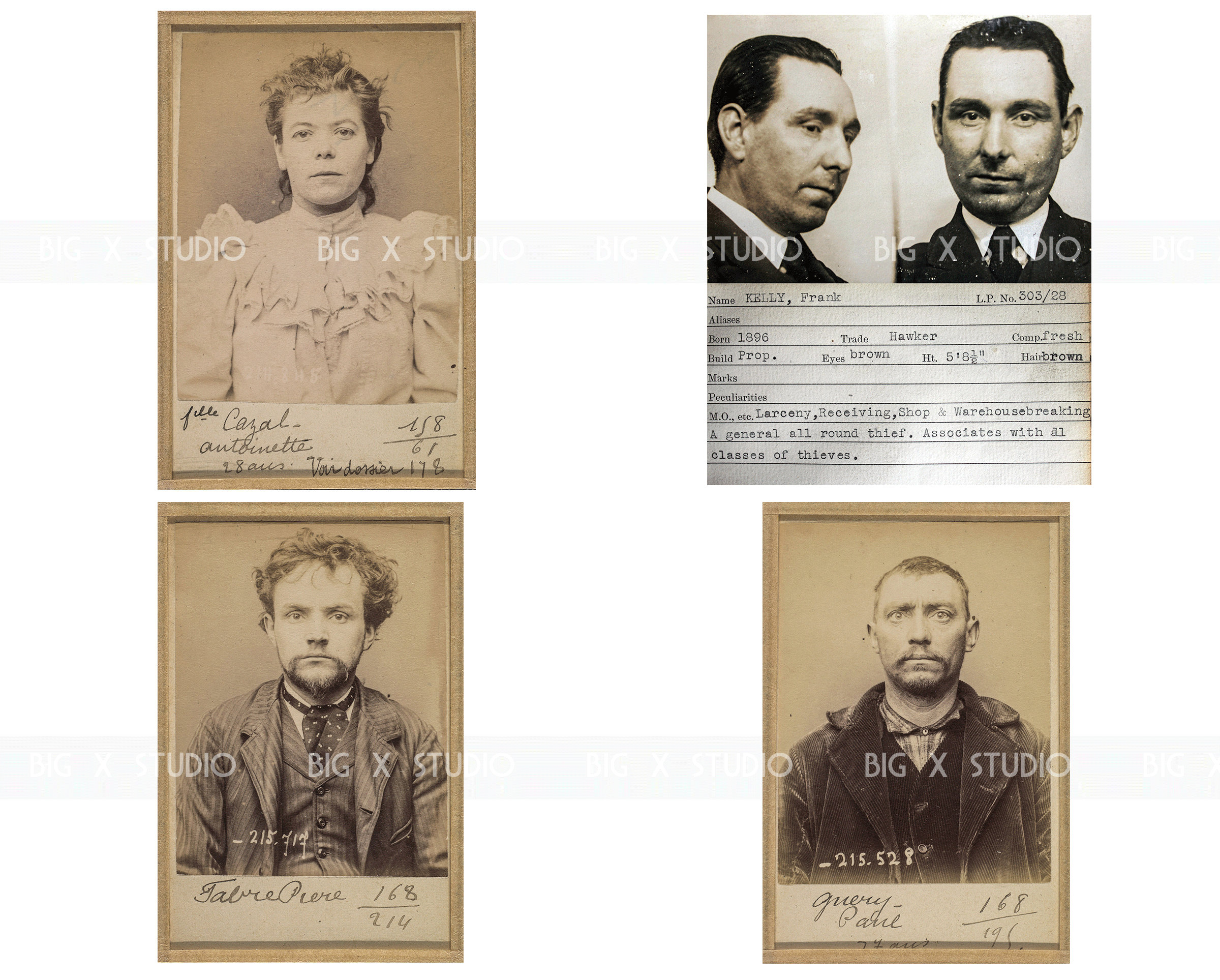 Vintage Criminal Mugshot Photographs / Digital Download / Commercial ...