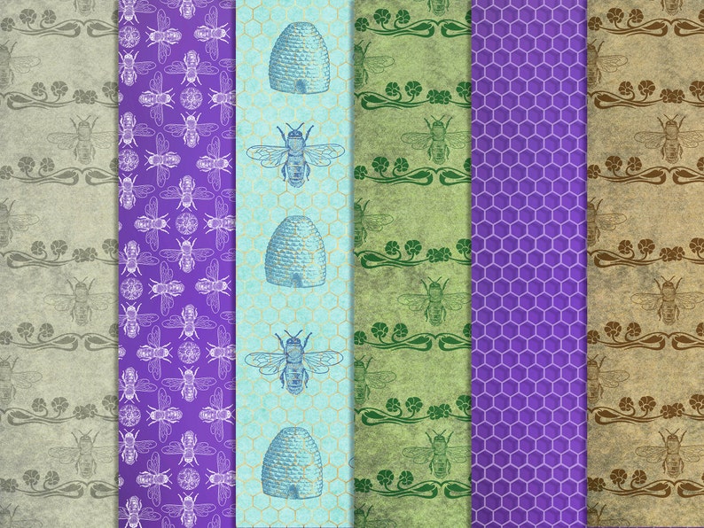 Bee Themed Wallpapers / Graphic Backgrounds / Commercial Use | Etsy
